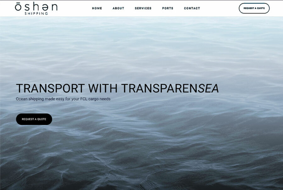 OSHEN Cargo Shipping Website - AK Design House